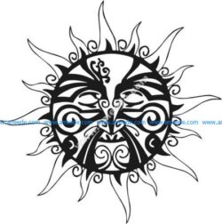 trophy sun file cdr and dxf free vector download for Laser cut ...