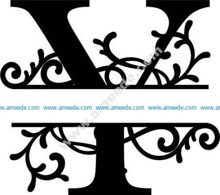 Flourished Split Monogram Y Letter – Free Download Vector Files