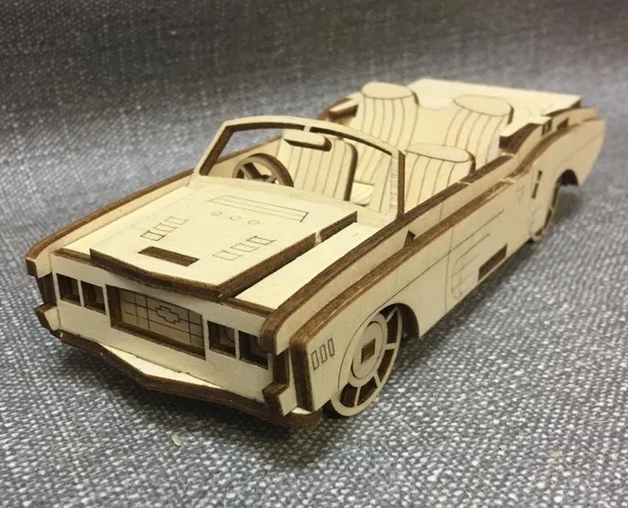 Laser Cut Convertible Car - Free Download Vector Files