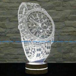 3d clock shaped led lights - Free Download Vector Files