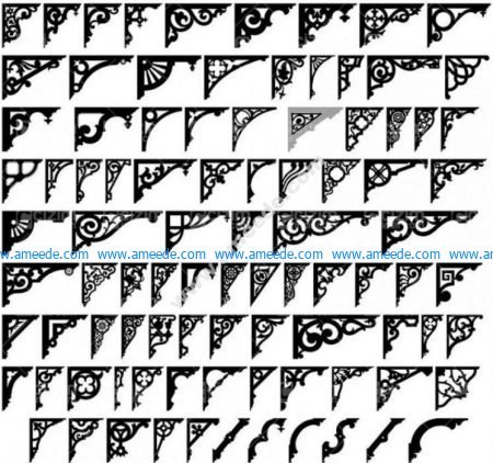 Corner Drawing Motif - Free Download Vector Files