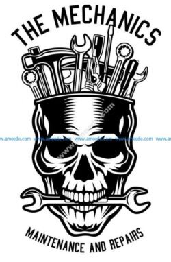 mechanic skull – Download Vector