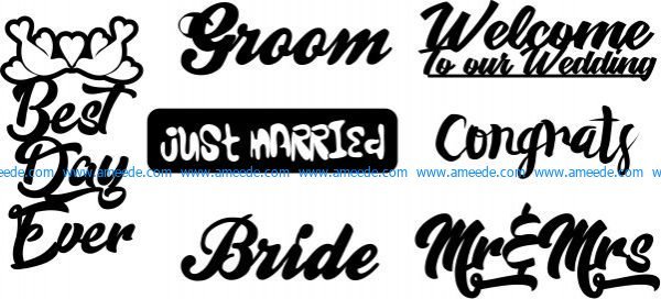Slogans commonly used in laser engraving – Download Vector