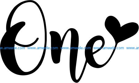 one love file cdr and dxf free vector download for print or laser ...