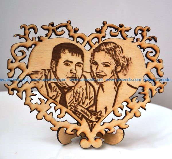 frame heart file cdr and dxf free vector download for Laser cut - Free ...