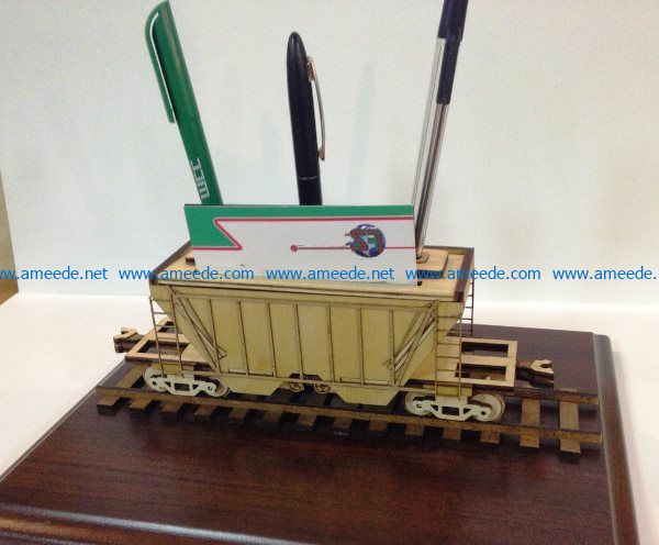 wagon pen holder file cdr and dxf free vector download for Laser cut ...