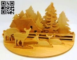 Deer E0010916 file cdr and dxf free vector download for Laser cut ...