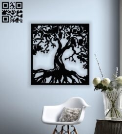 Tree wall decor E0013044 file cdr and dxf free vector download for ...