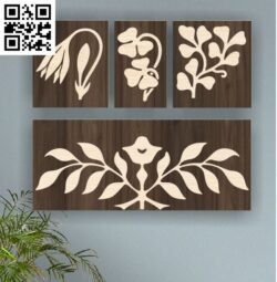 Flowers E0014543 file cdr and dxf free vector download for laser cut ...