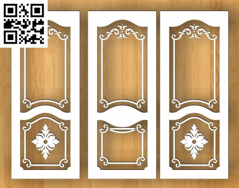 Design pattern door G000383 file cdr and dxf free vector download for ...