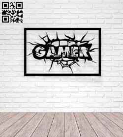 Gamer wall decor E0016559 file pdf free vector download for laser cut ...