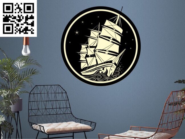 Ship G0000600 file cdr and dxf free vector download for CNC cut ...