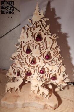 Christmas tree E0017956 file cdr and dxf free vector download for cnc ...