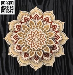Mandala layered E0017874 file cdr and dxf free vector download for ...