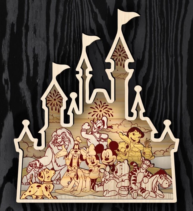 Layered Disneyland E0021365 file cdr and dxf free vector download for ...