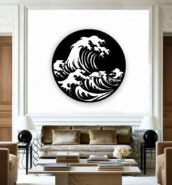 Wave E0022526 file cdr and dxf pdf free vector download for Laser cut ...