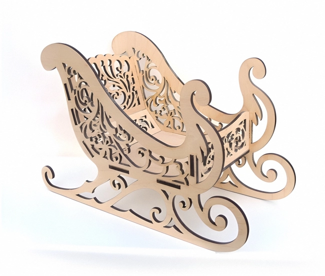 Wooden santa sleigh christmas decorations S0000314 file cdr and dxf pdf ...