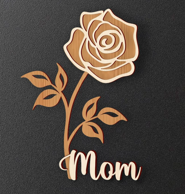 Mom Flower E0024105 file cdr and dxf pdf free vector download for laser ...