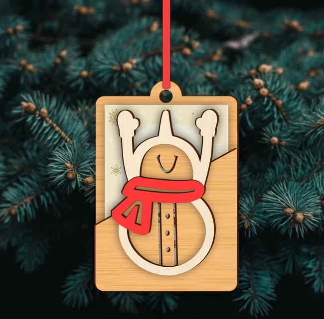 Snowman Christmas Card Holder E0024483 file cdr and dxf pdf free vector ...