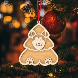 Paw Dog Christmas Ornament E0024539 file cdr and dxf pdf free vector ...