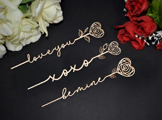 Flower with word E0024704 file cdr and dxf free vector download for ...