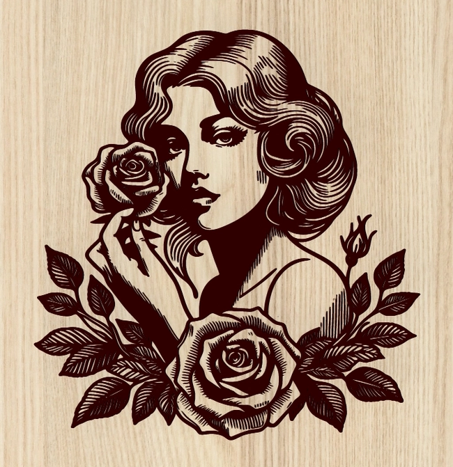 Girl L0000122 file cdr and dxf free vector download for laser engraving ...