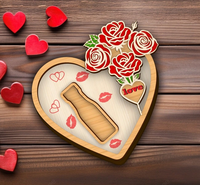 Mini bottle holder E0024754 file cdr and dxf pdf free vector download ...