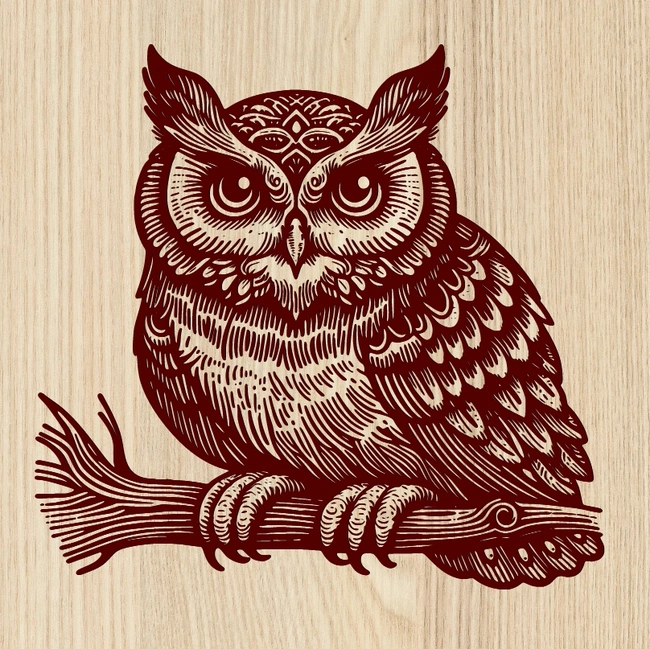 Owl E0024782 file cdr and dxf free vector download for laser engraving ...
