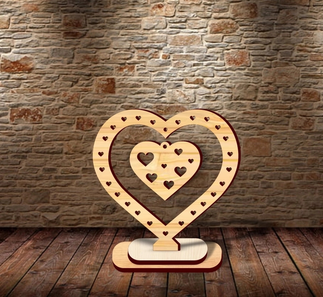 Valentine Hanging Heart Stand L0000037 file cdr and dxf pdf free vector ...