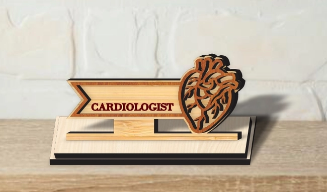 Cardiology Doctors Desk Nameplate L0000347 file cdr and dxf pdf free ...
