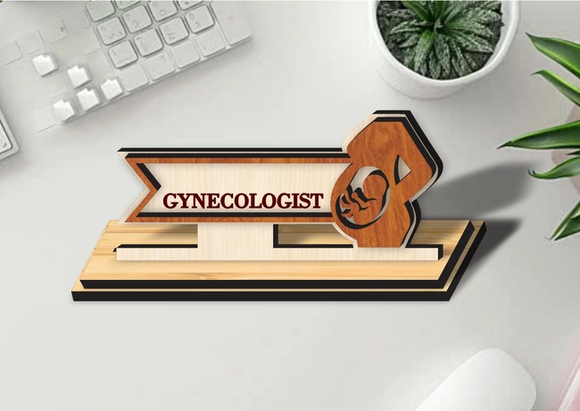 Gynecologist Doctors Desk Name Plate L0000364 file cdr and dxf pdf free ...