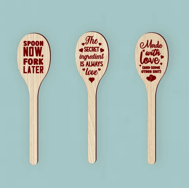 Spoon L0000308 file cdr and dxf pdf free vector download for laser cut ...