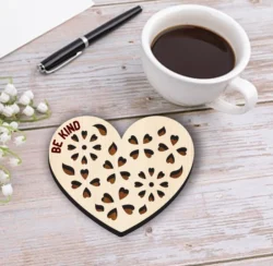 Valentine's Day Heart Coaster L0000391 file cdr and dxf pdf free vector ...