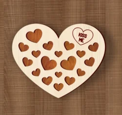 Valentine's Day Heart Coaster L0000401 file cdr and dxf pdf free vector ...