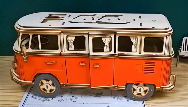 Combi camper E0024894 file cdr and dxf free vector download for laser ...
