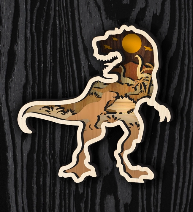 Multilayer Dinosaur L0000611 file cdr and dxf pdf free vector download ...