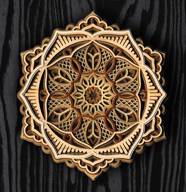 Multilayer Mandala L0000636 file cdr and dxf pdf free vector download ...